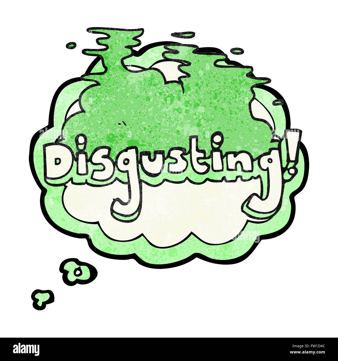 disgusting freehand drawn thought bubble textured cartoon Stock Vector ...