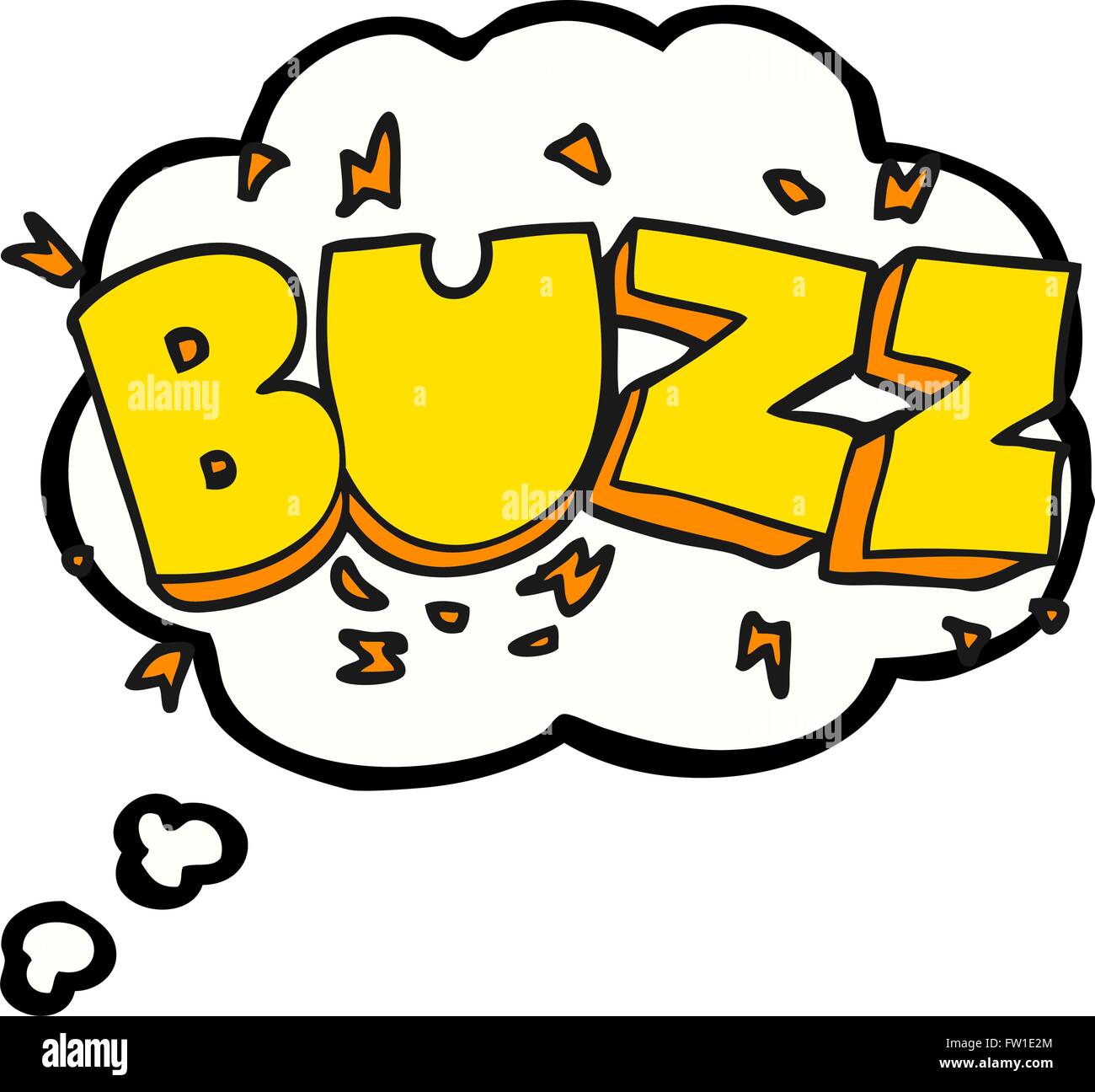freehand drawn thought bubble cartoon buzz symbol Stock Vector Image ...