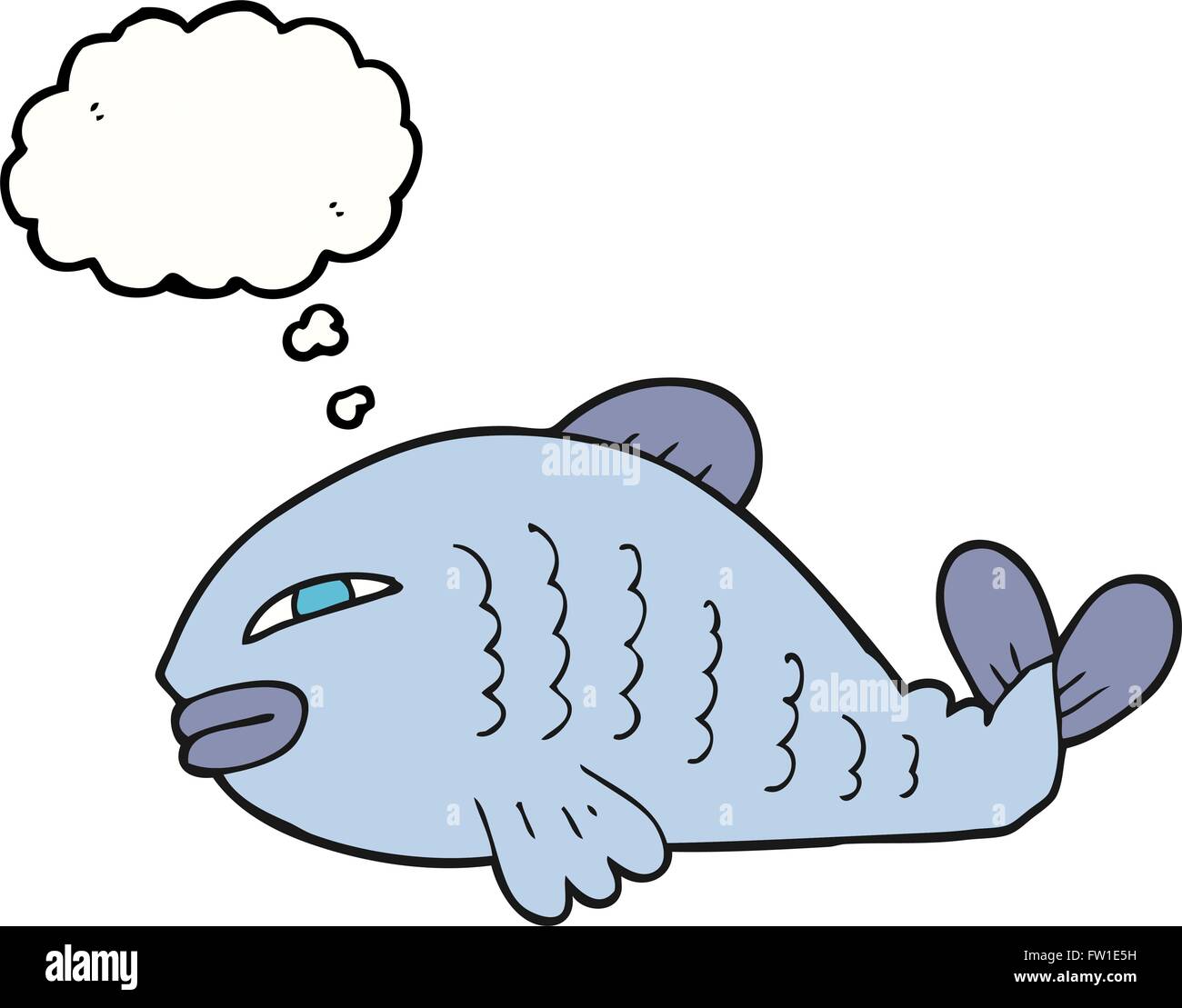 freehand drawn thought bubble cartoon fish Stock Vector Image & Art - Alamy