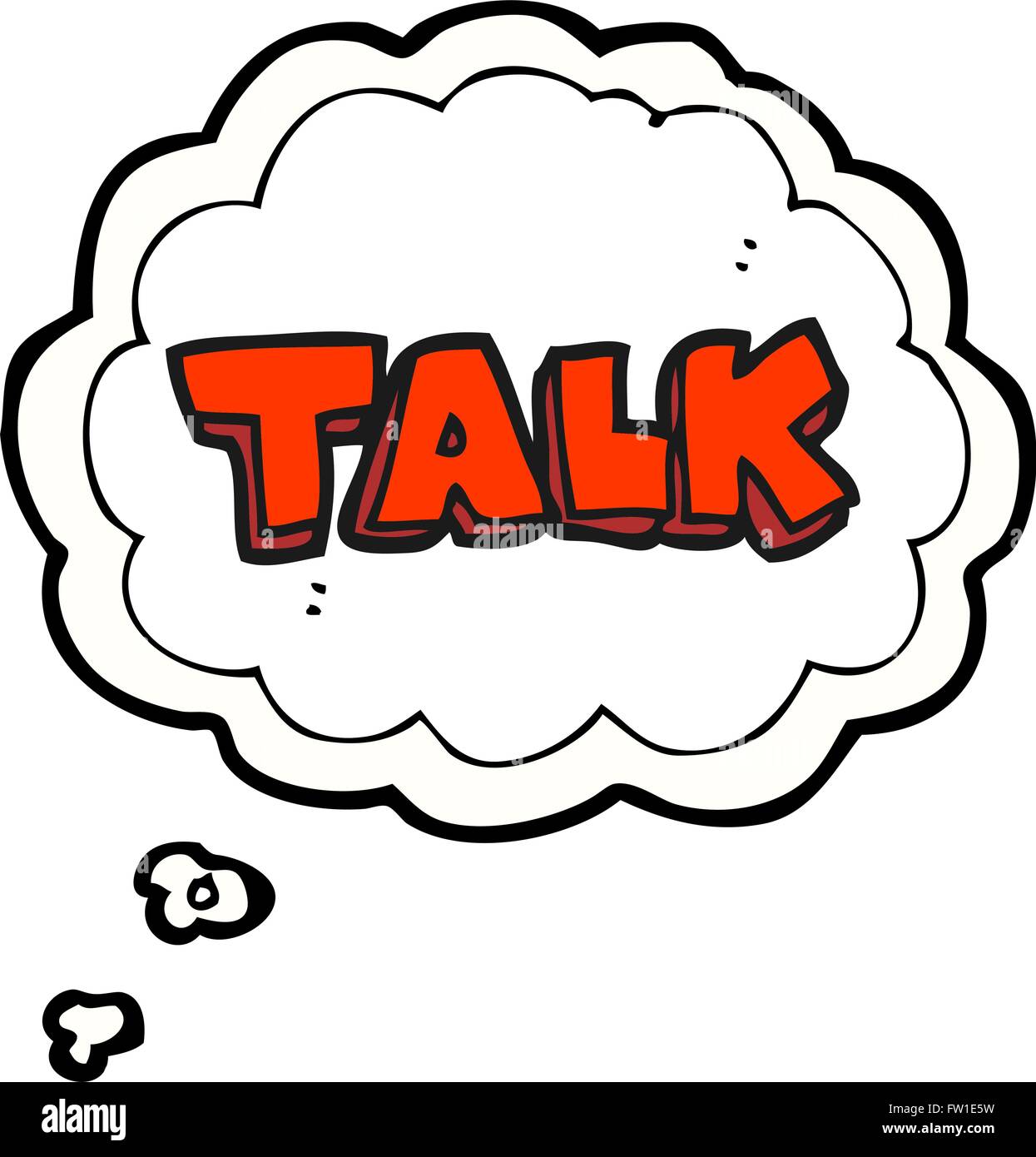freehand drawn thought bubble cartoon talk symbol Stock Vector Image ...