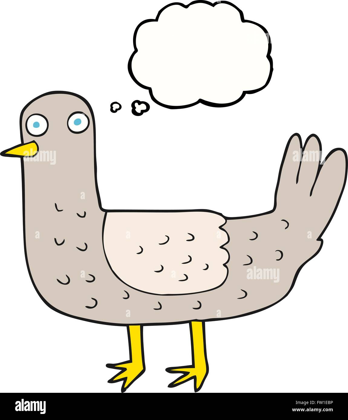 freehand drawn thought bubble cartoon bird Stock Vector Image & Art - Alamy