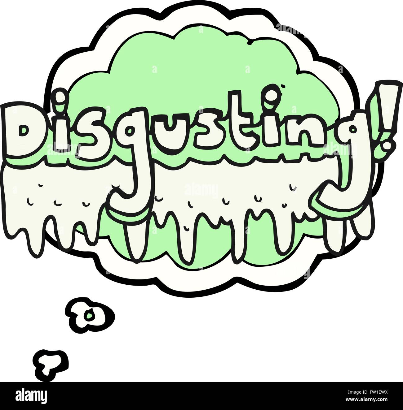 freehand drawn thought bubble cartoon disgusting symbol Stock Vector ...