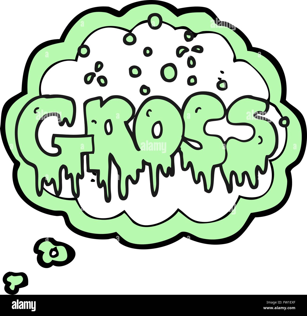 freehand drawn thought bubble cartoon word gross Stock Vector Image & Art - Alamy