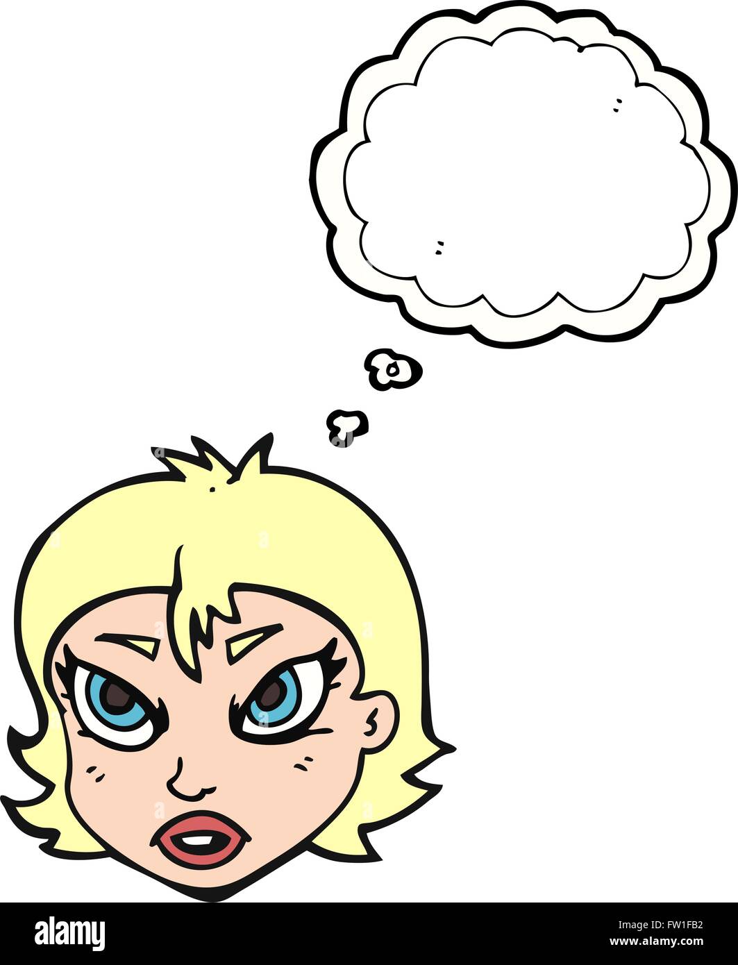 Cartoon angry face thought bubble hi-res stock photography and images ...