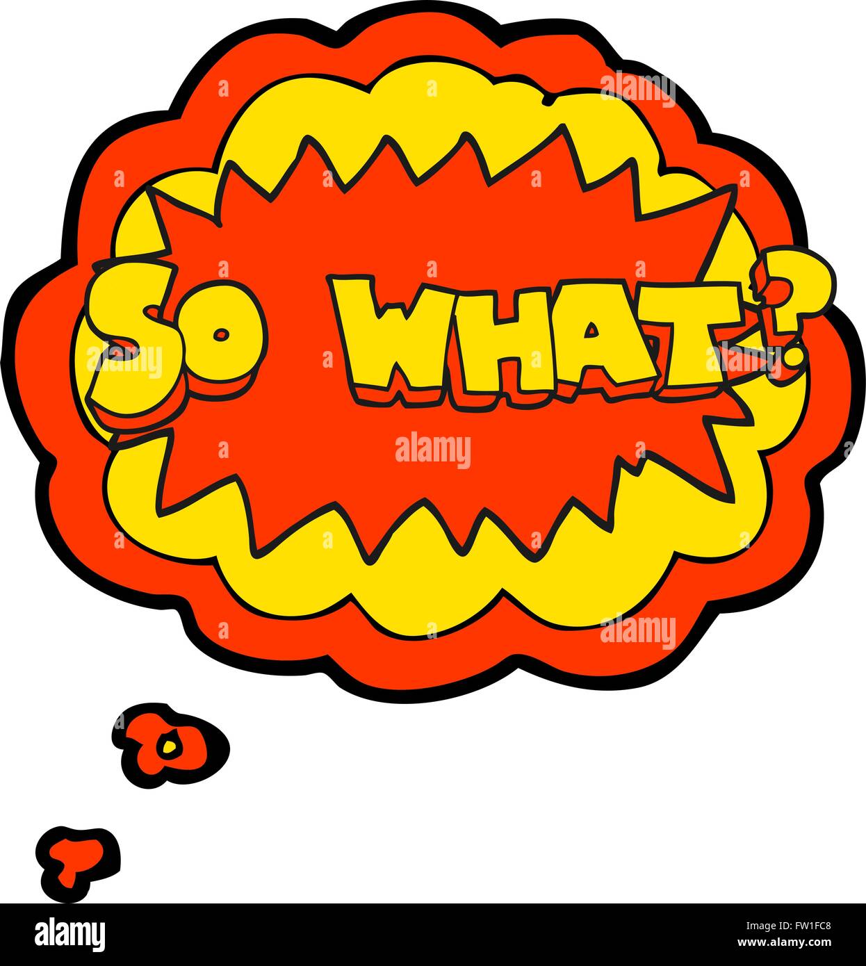 so what freehand drawn thought bubble cartoon sign Stock Vector Image ...