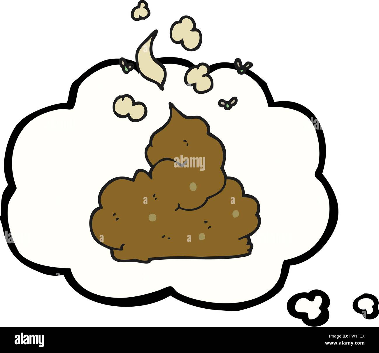 freehand drawn thought bubble cartoon gross poop Stock Vector Image ...