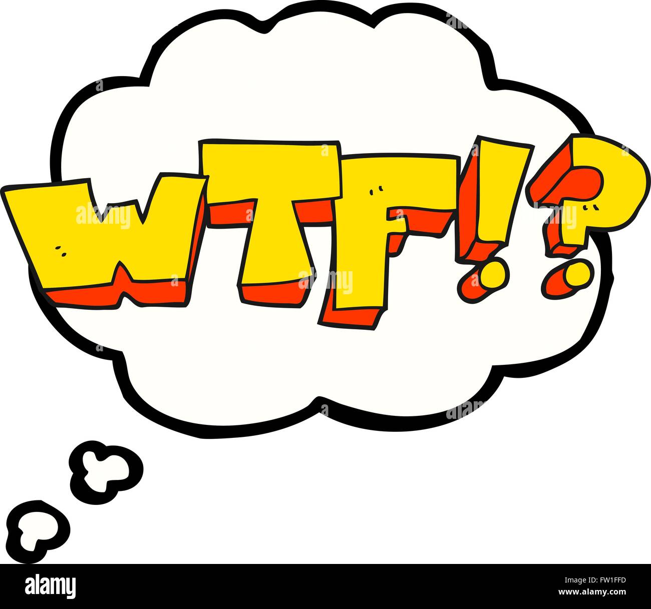 freehand drawn thought bubble cartoon WTF symbol Stock Vector Image ...
