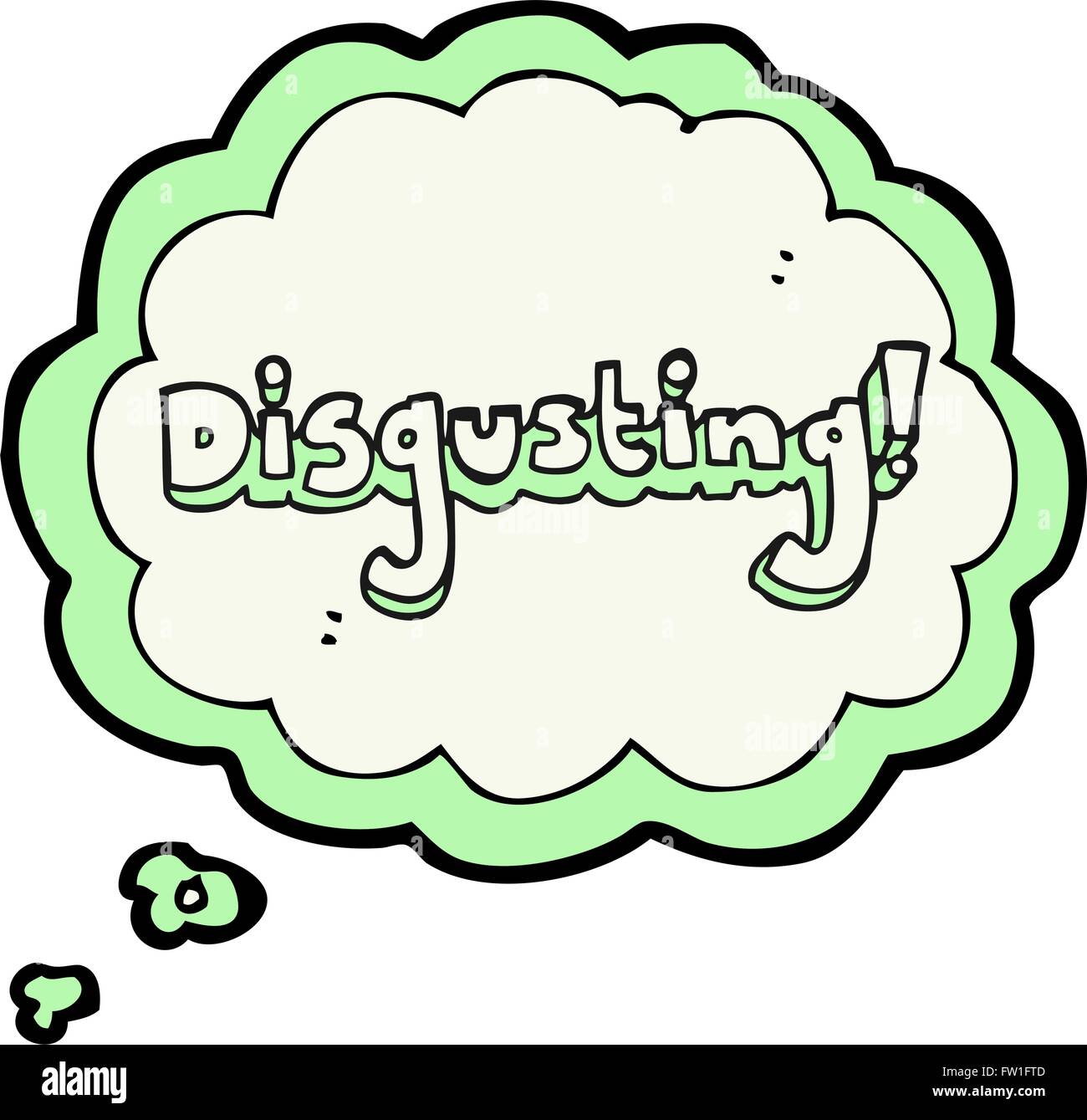 disgusting freehand drawn thought bubble cartoon Stock Vector Image ...