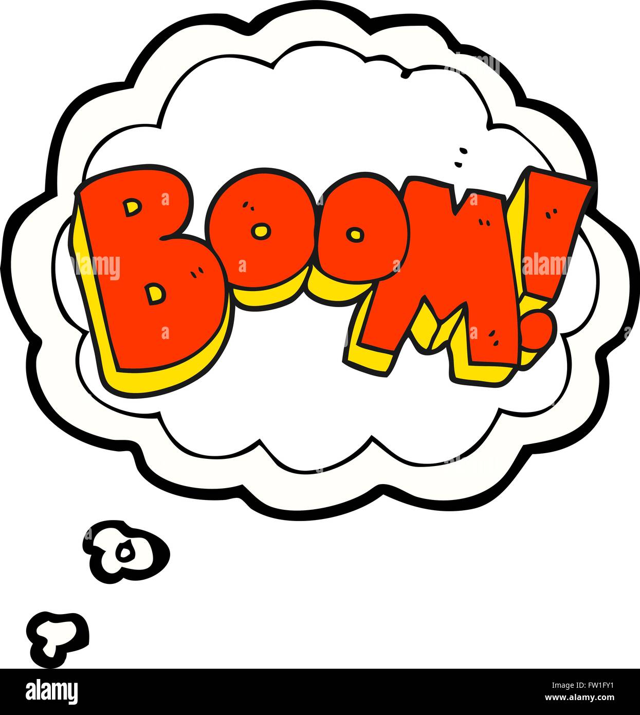 freehand drawn thought bubble cartoon boom Stock Vector Image & Art - Alamy