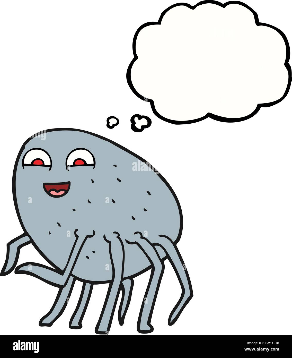 freehand drawn thought bubble cartoon tick Stock Vector Image & Art - Alamy