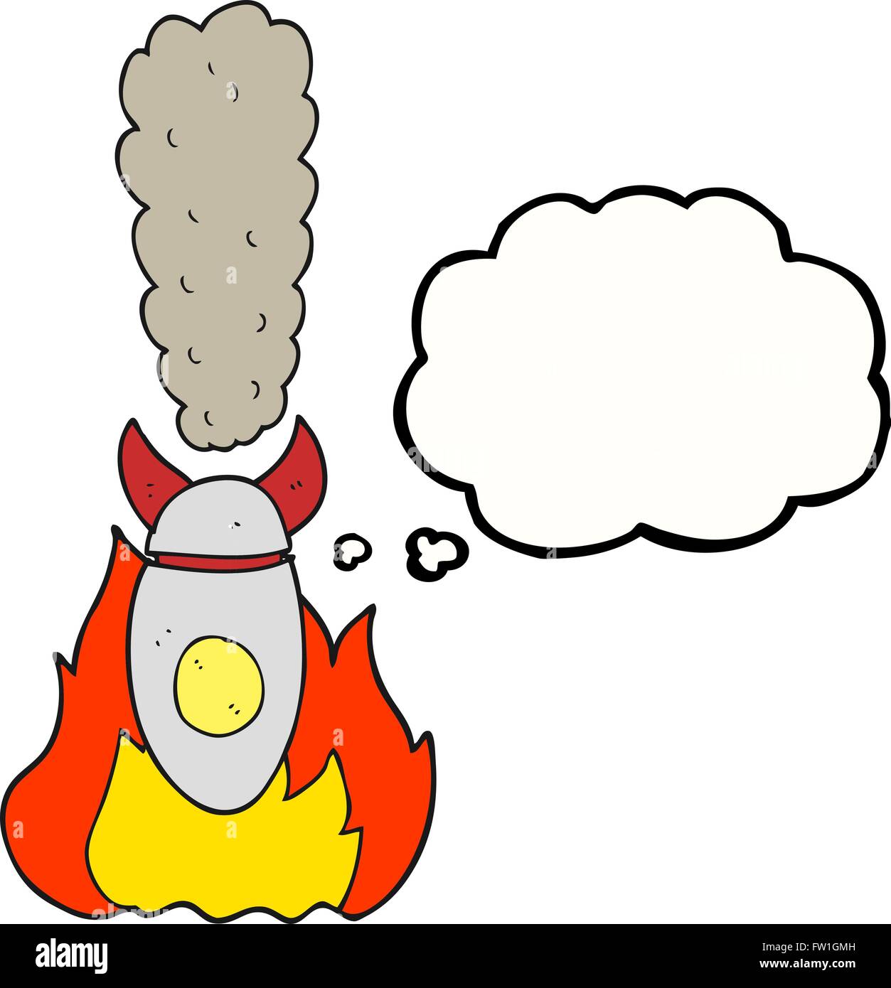 freehand drawn thought bubble cartoon falling bomb Stock Vector Image & Art - Alamy