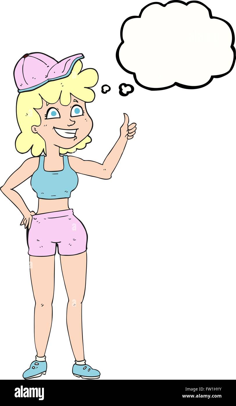 Cartoon gym girl bubble Stock Vector Images - Alamy
