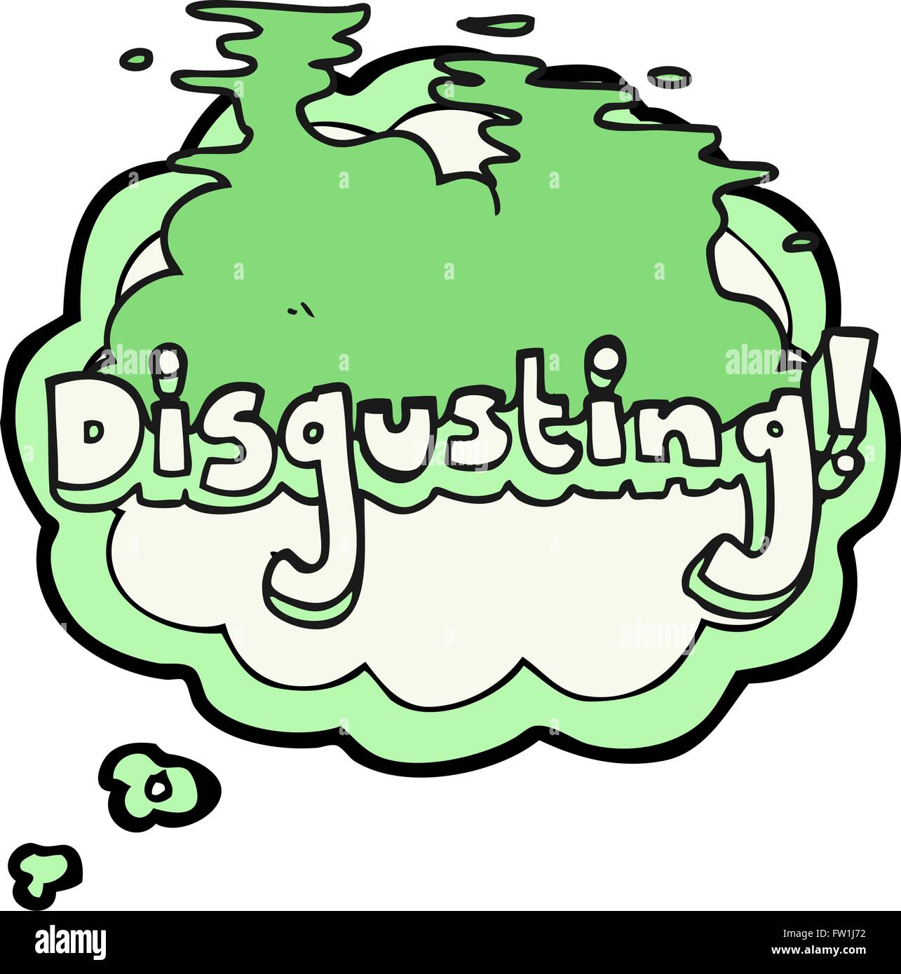 disgusting freehand drawn thought bubble cartoon Stock Vector Image ...