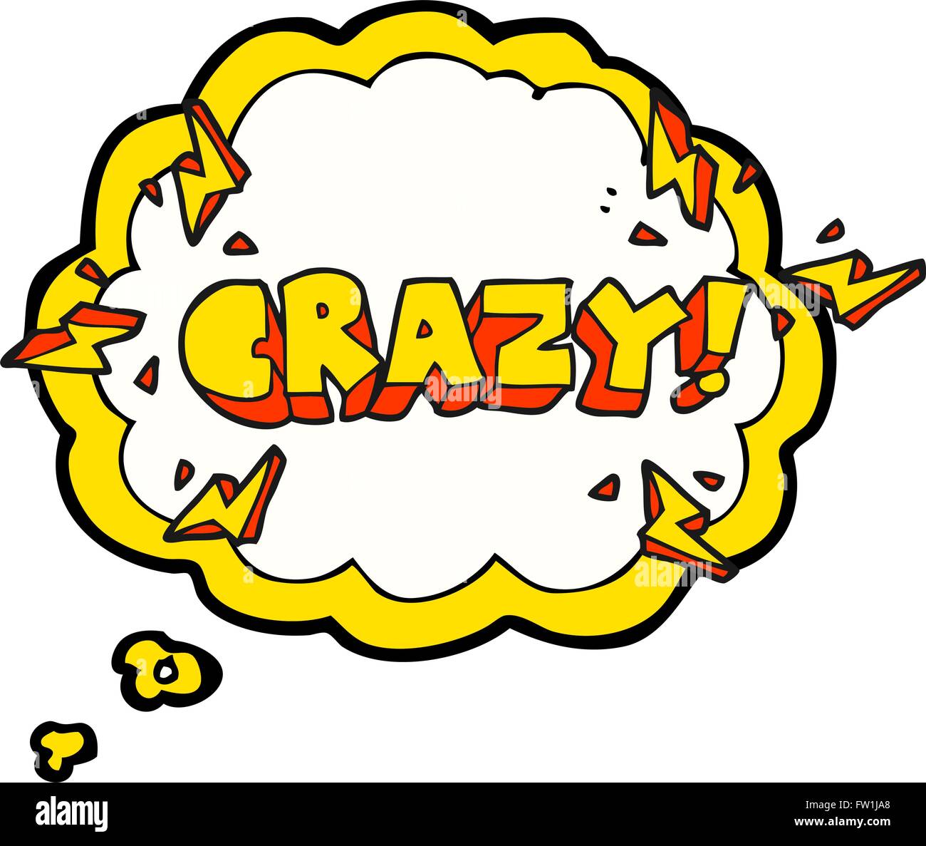 freehand drawn thought bubble cartoon shout crazy Stock Vector Image ...