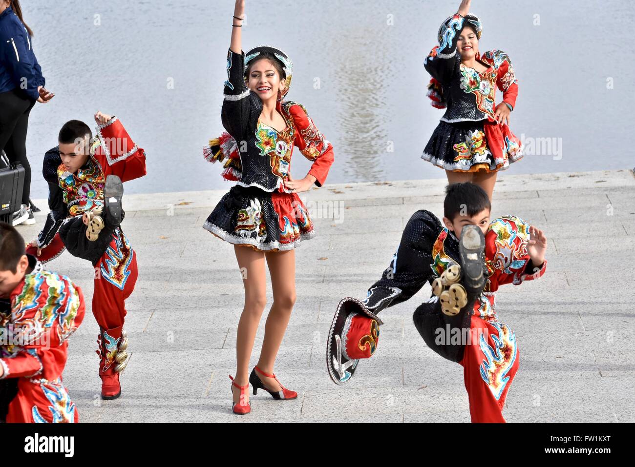 San Simon dancers in Washington DC Stock Photo - Alamy