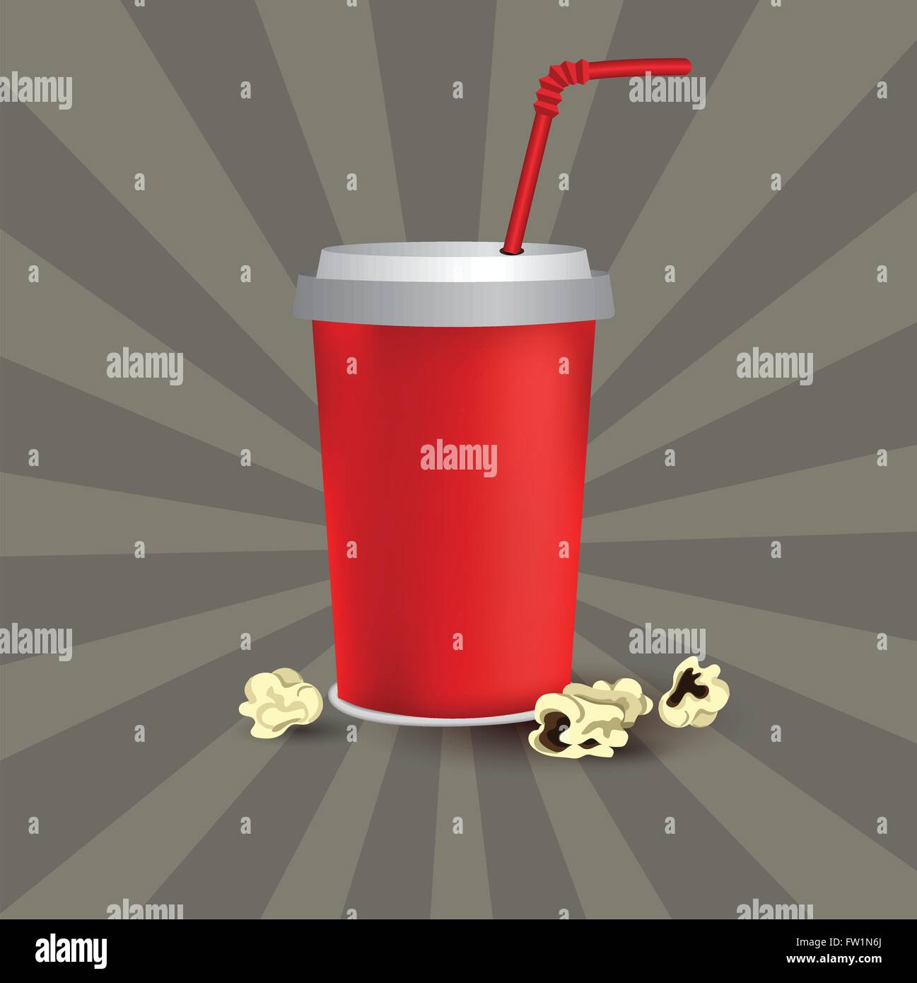 Red paper cup template Stock Vector Image & Art - Alamy