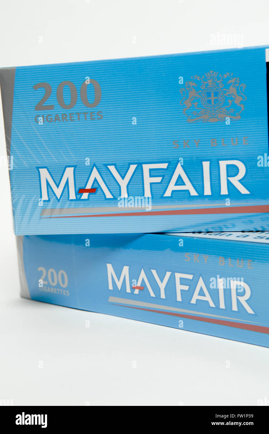 Packet of mayfair cigarettes hi-res stock photography and images - Alamy