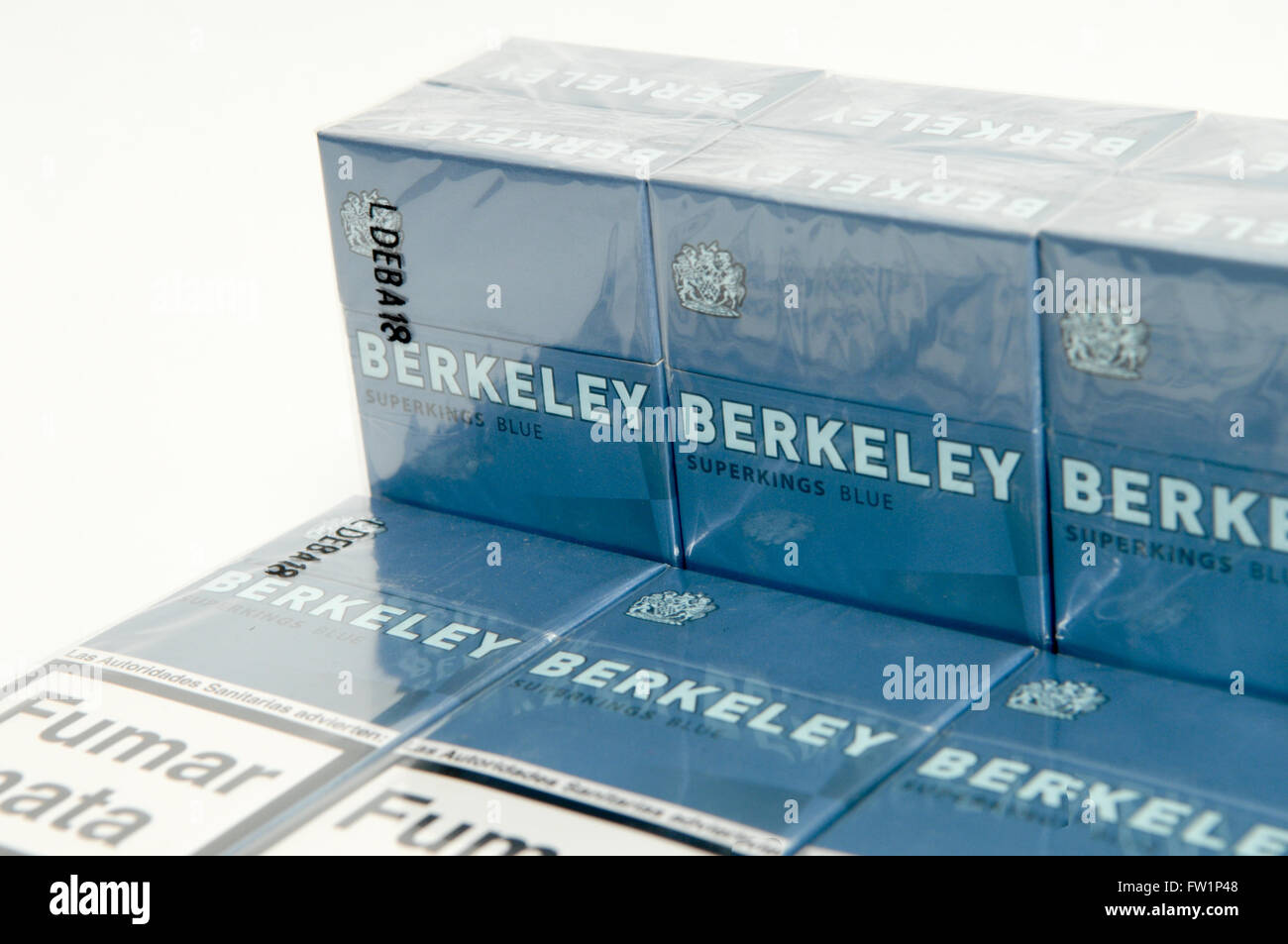 Selection of Berkeley Cigarettes on sale in a tobacconist Stock Photo ...