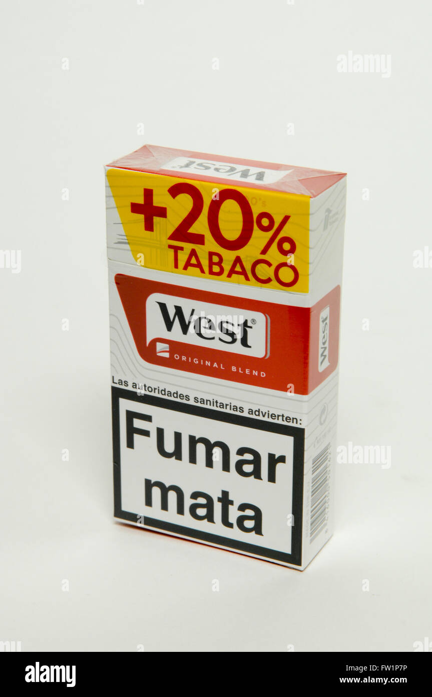 West Original Blend Cigarettes Packet Stock Photo - Alamy