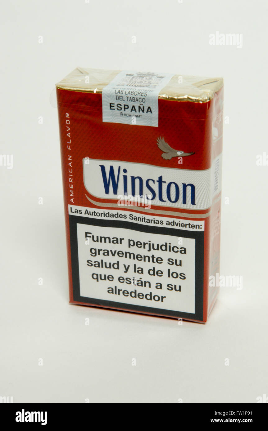 Winston cigarettes packet hi-res stock photography and images - Alamy