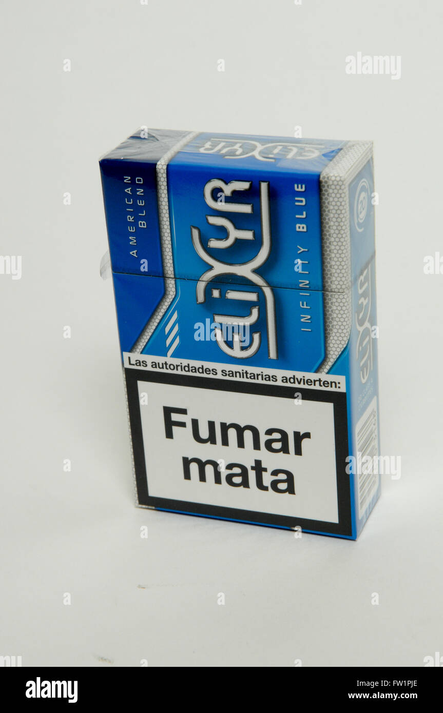 Elxyr Infinity Blue Cigarettes Packet Stock Photo - Alamy