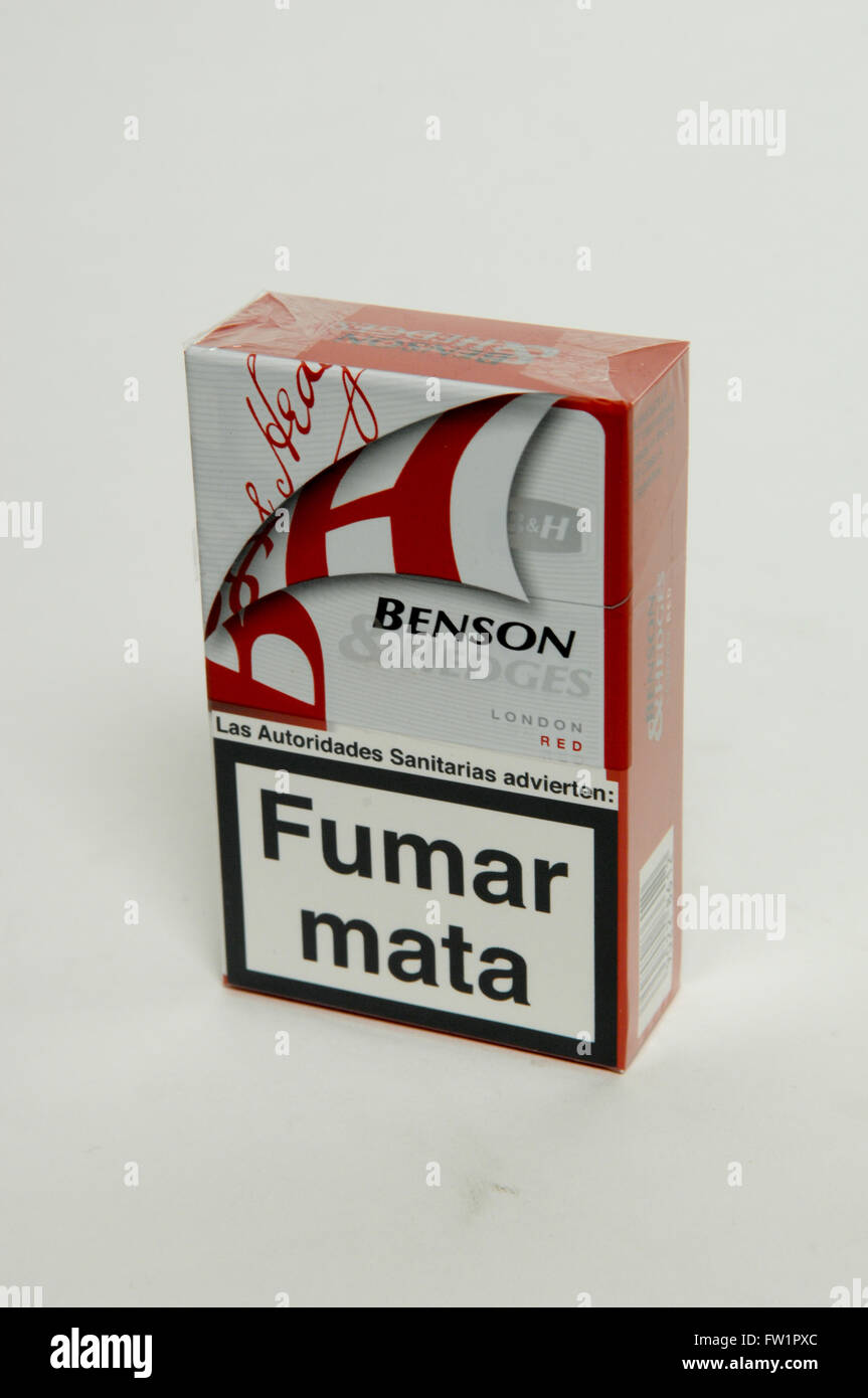 Benson and Hedges Cigarettes Packet Stock Photo - Alamy