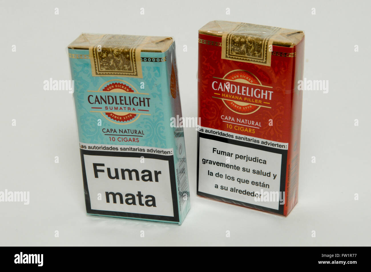 Candlelight Natural Cigars Stock Photo - Alamy