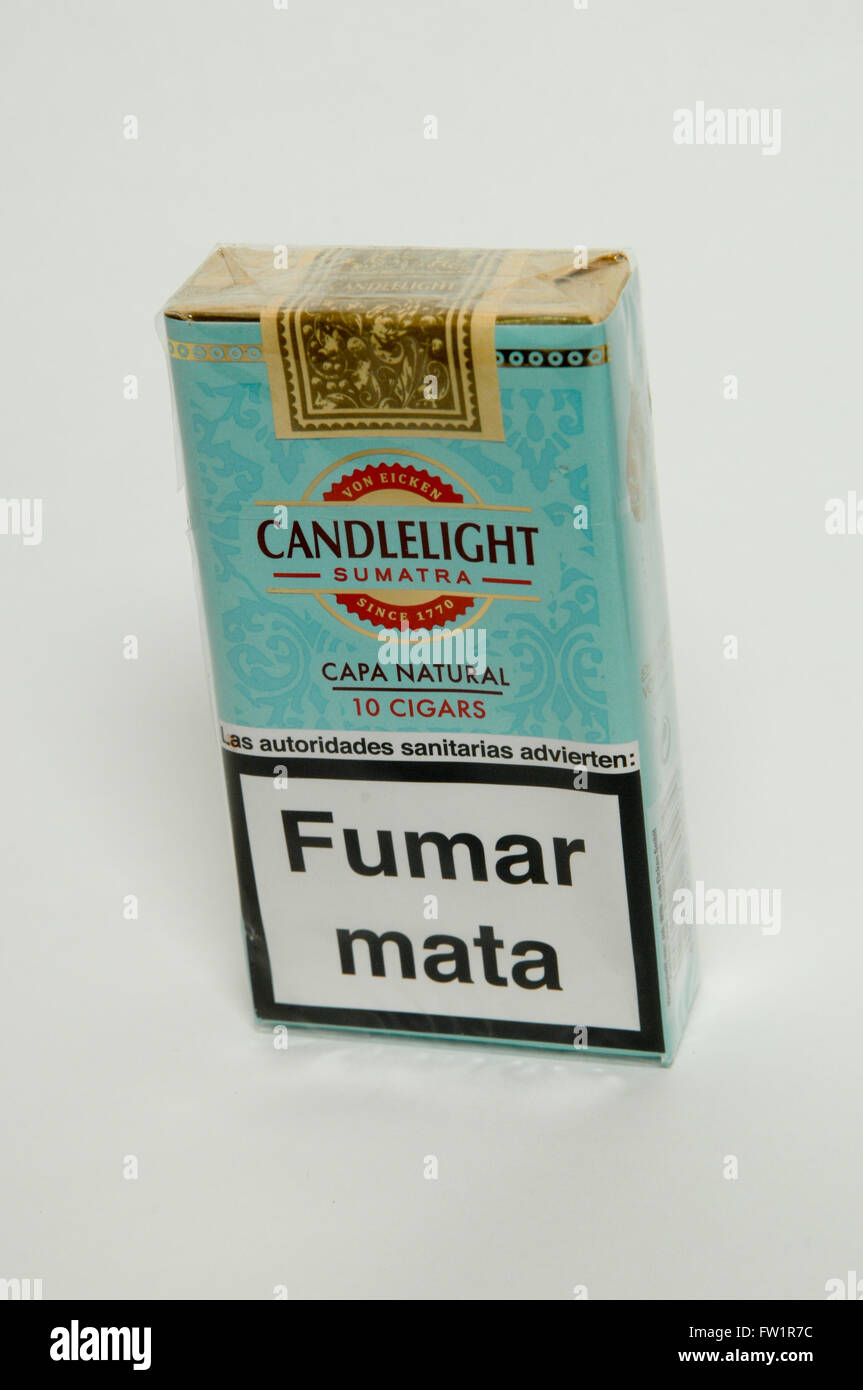 Candlelight Natural Cigars Stock Photo - Alamy