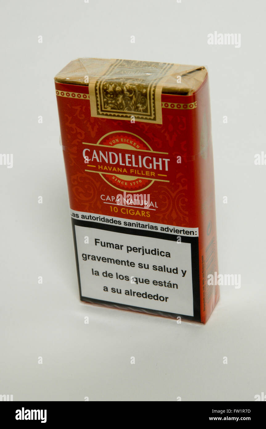 Candlelight Natural Cigars Stock Photo - Alamy