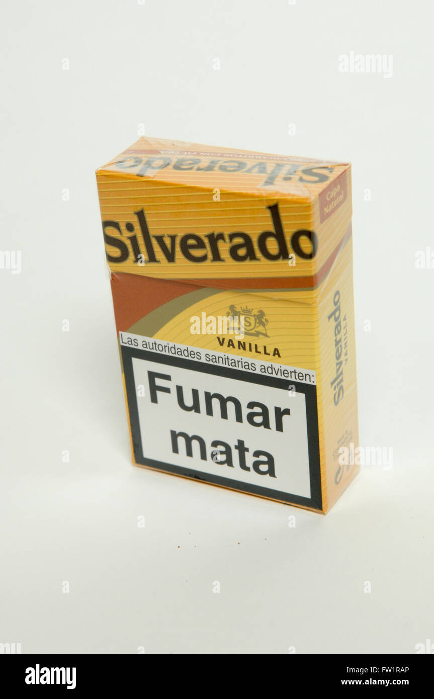 Silverado American Blend Vanilla Cigarettes Stock Photo - Alamy