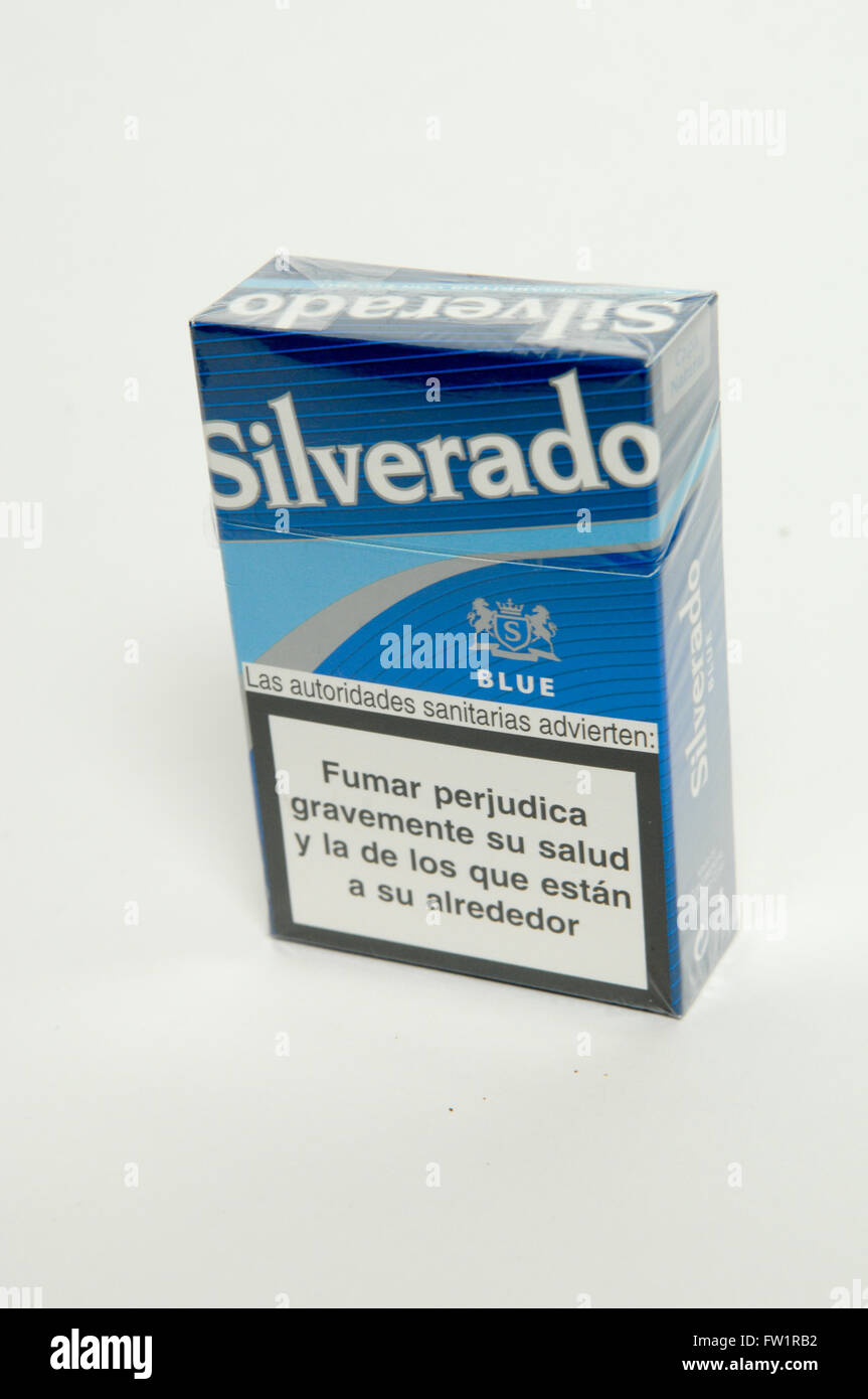 Silverado Blue Cigarettes Stock Photo - Alamy