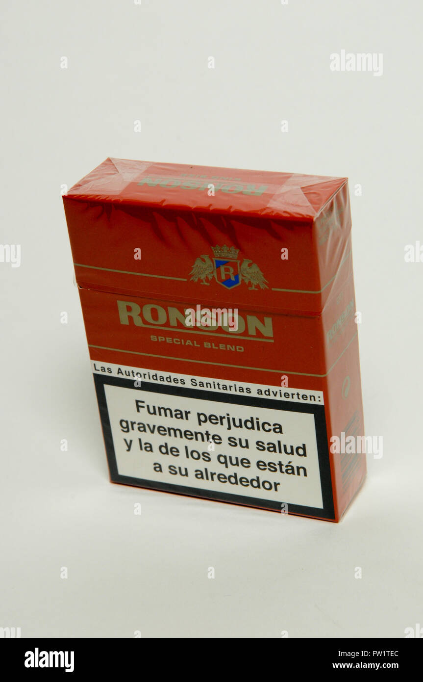 Ronson Special Blend Cigarettes on white backgound Stock Photo - Alamy