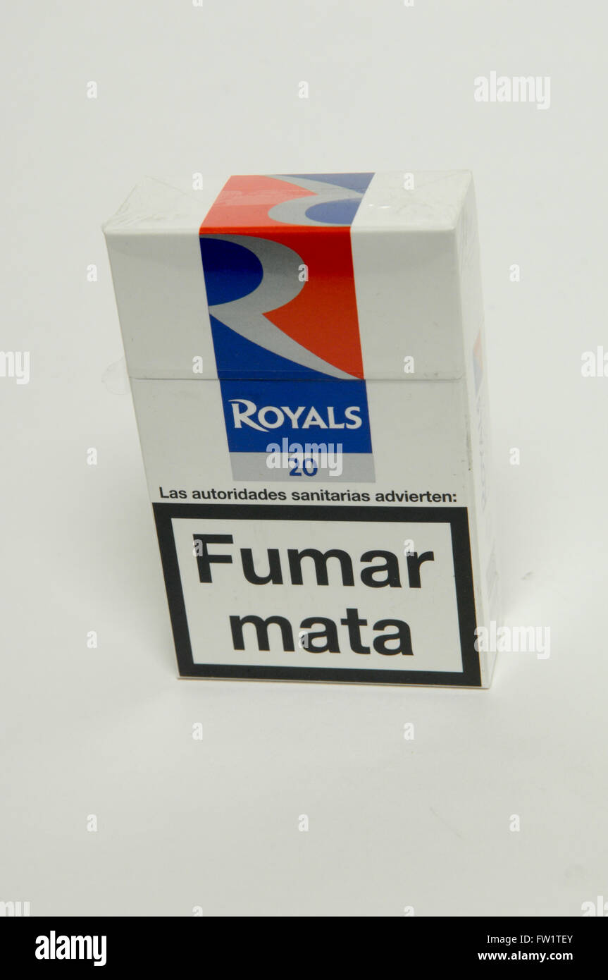 Packet of Royals Cigarettes on white background Stock Photo - Alamy