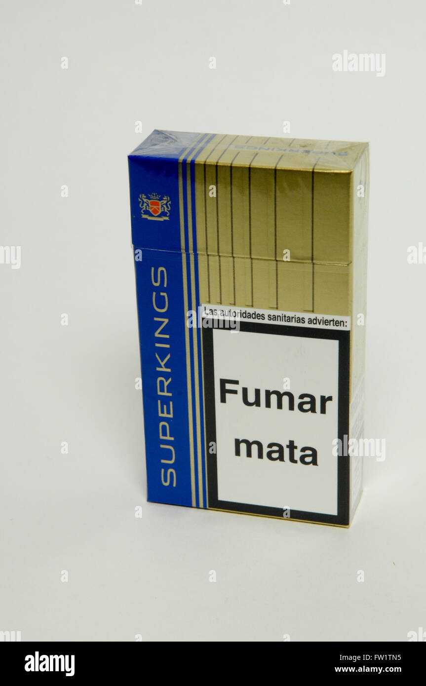 Packet of Super KIngs Cigarettes on white background Stock Photo - Alamy