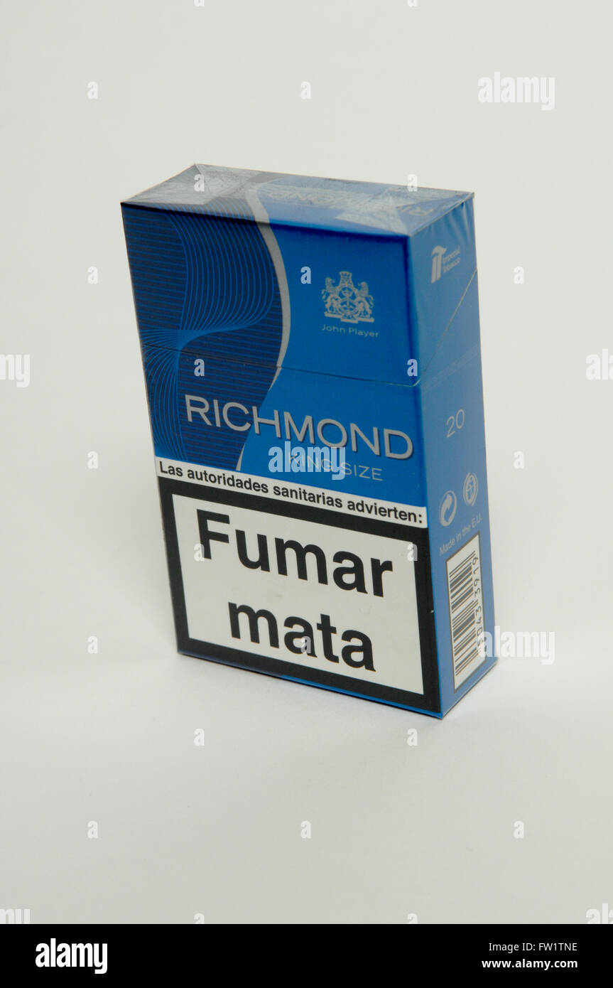 Packet of Richmond Cigarettes on white background Stock Photo - Alamy