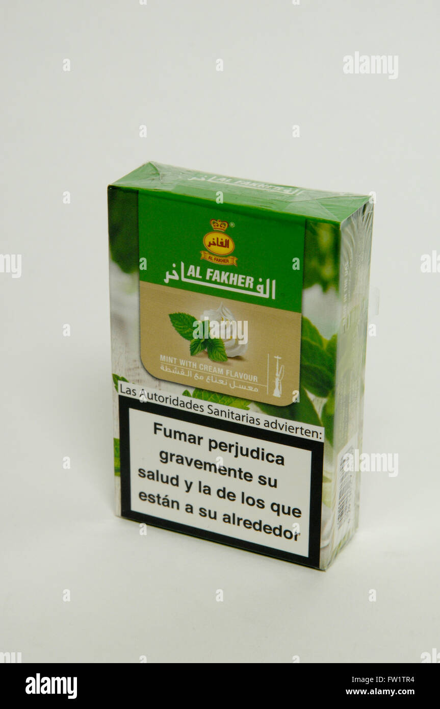 Al Fakher Tobacco is the cream themed line of shisha Stock Photo - Alamy