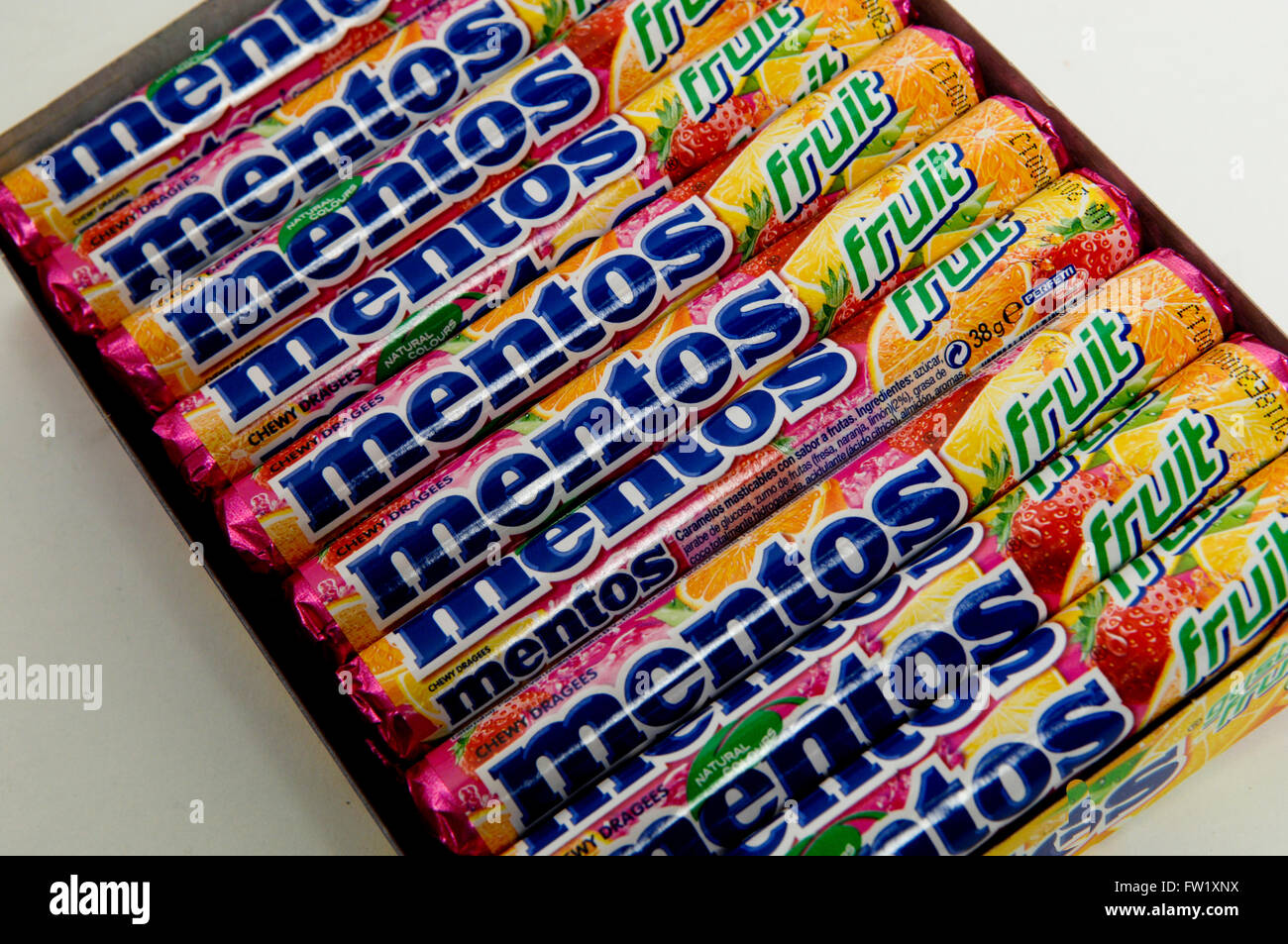 Mentos is a brand of prepackaged scotch mints sold in stores and ...