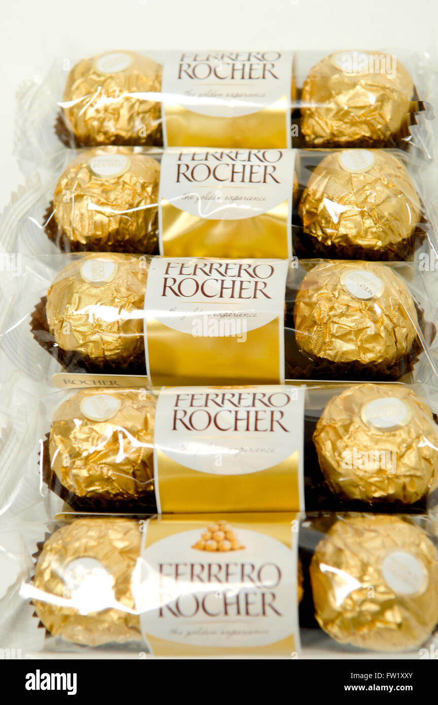 Ferrero Rocher is a premium, spherical chocolate sweet produced by the ...