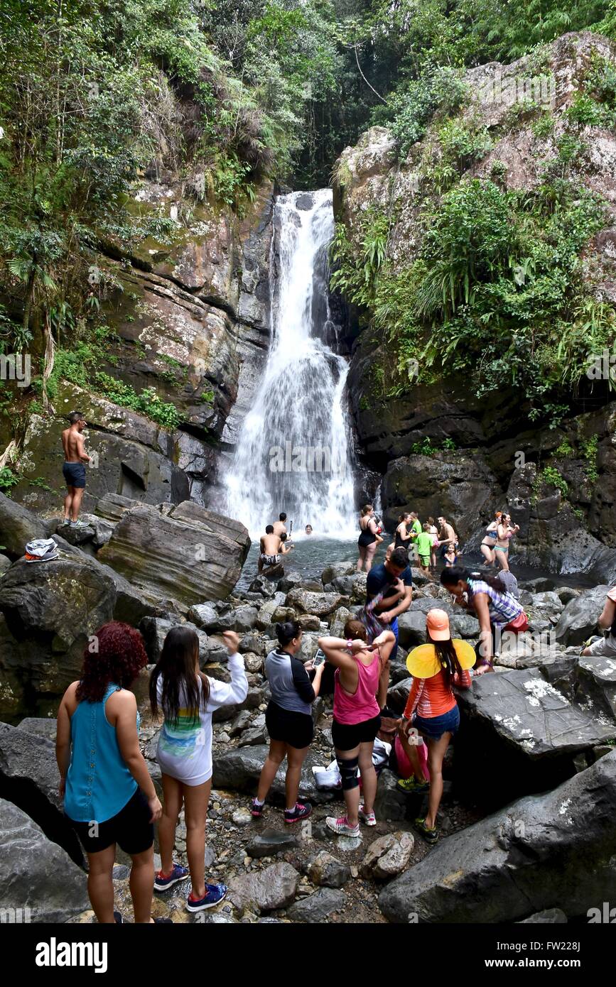 Puerto Rico waterfall Stock Photo - Alamy