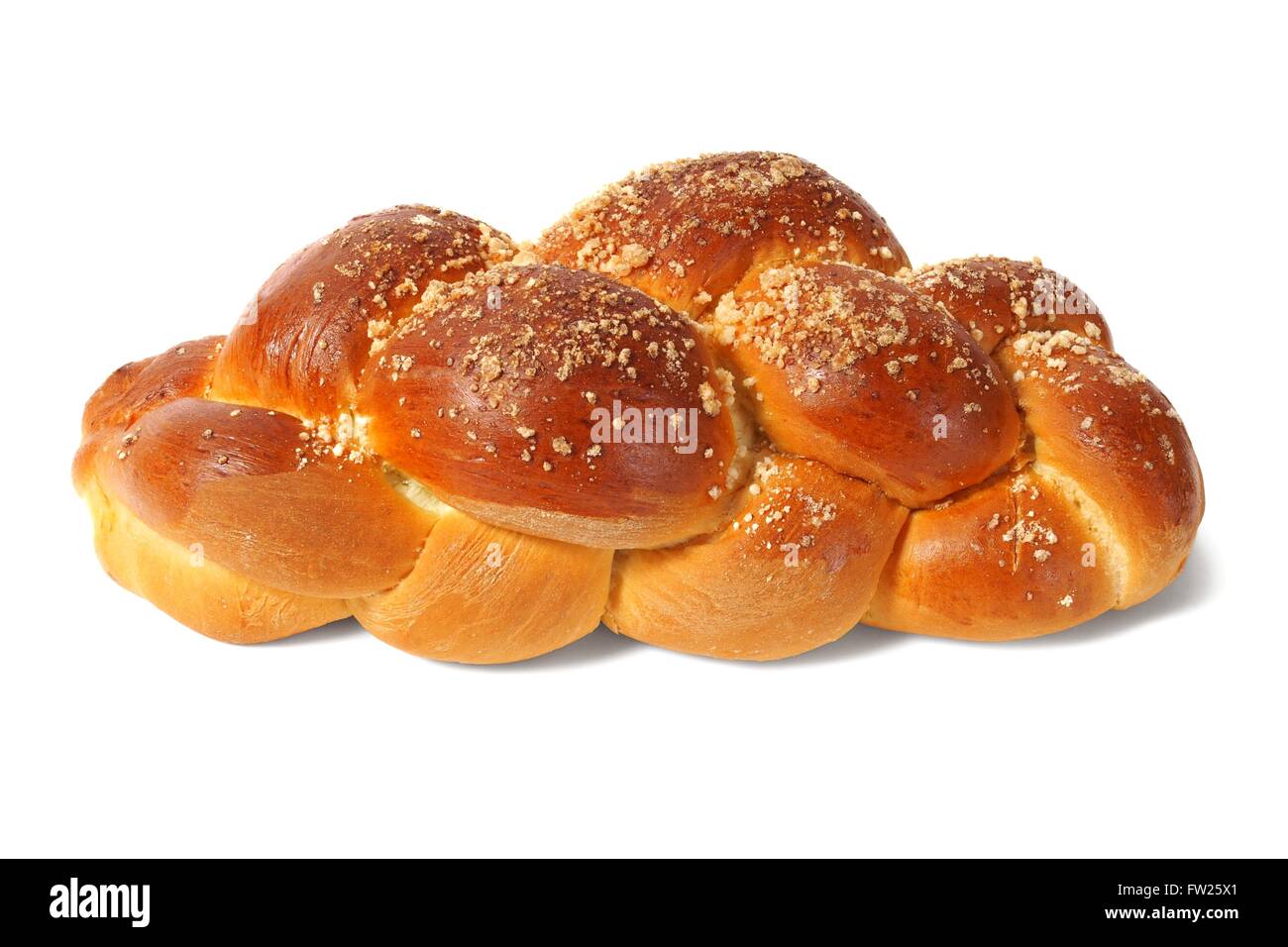 Challah bun isolated on white background Stock Photo - Alamy