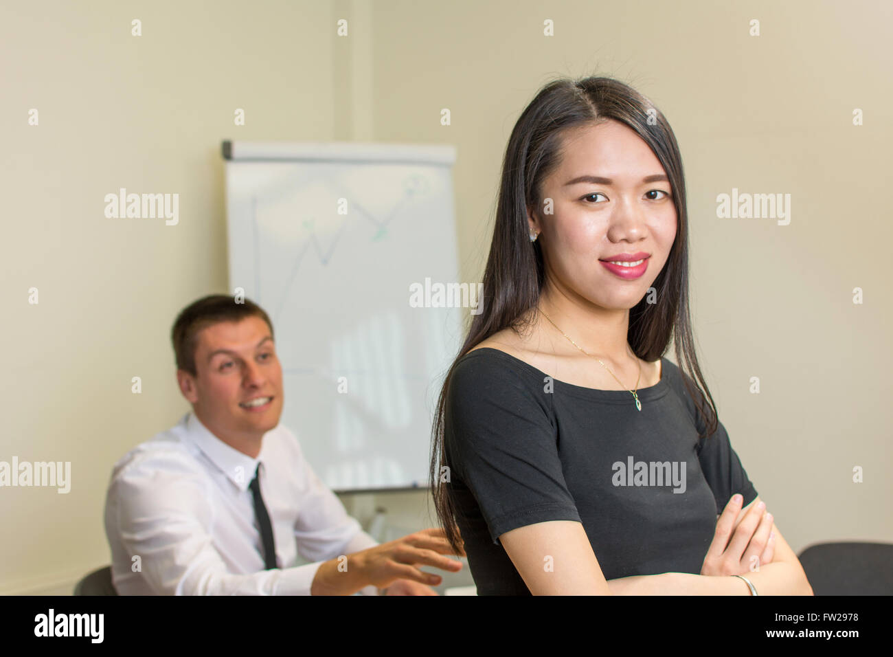 Confident asian woman leader at the office Stock Photo - Alamy
