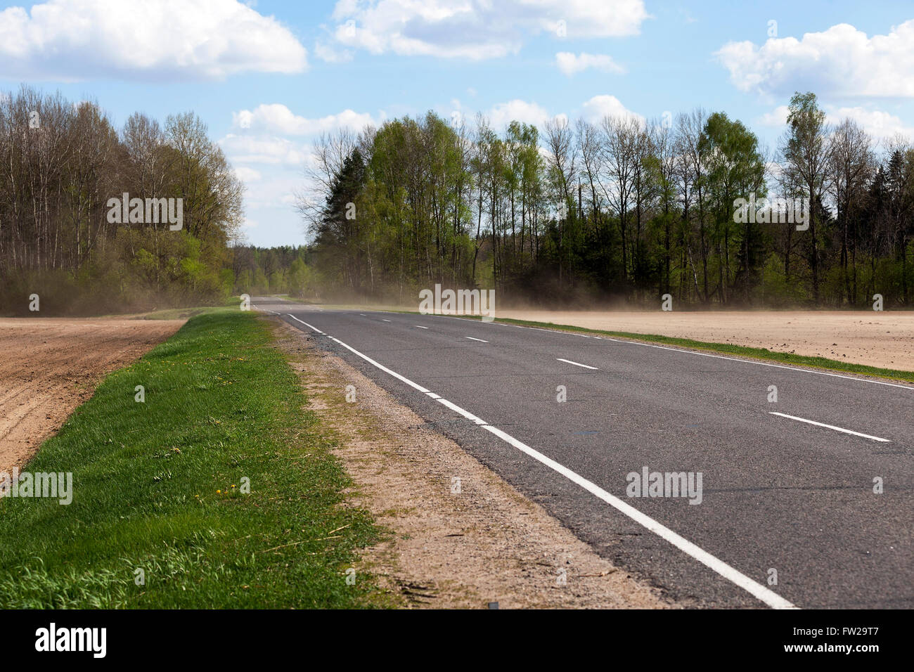small road, Belarus Stock Photo - Alamy