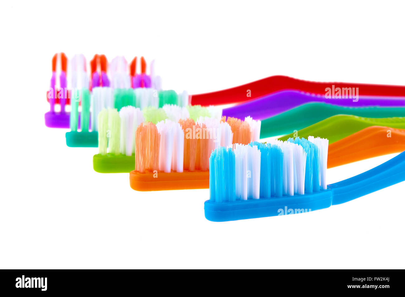 Tooth brush set isolated on white background Stock Photo - Alamy