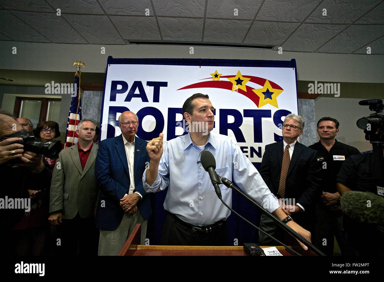 Wichita, Kansas, USA, 9th October, 2014 Senator Ted Cruz (R-TX) at ...