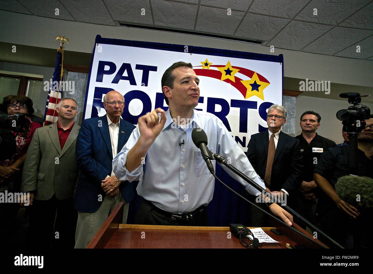 Wichita, Kansas, USA, 9th October, 2014 Senator Ted Cruz (R-TX) at ...