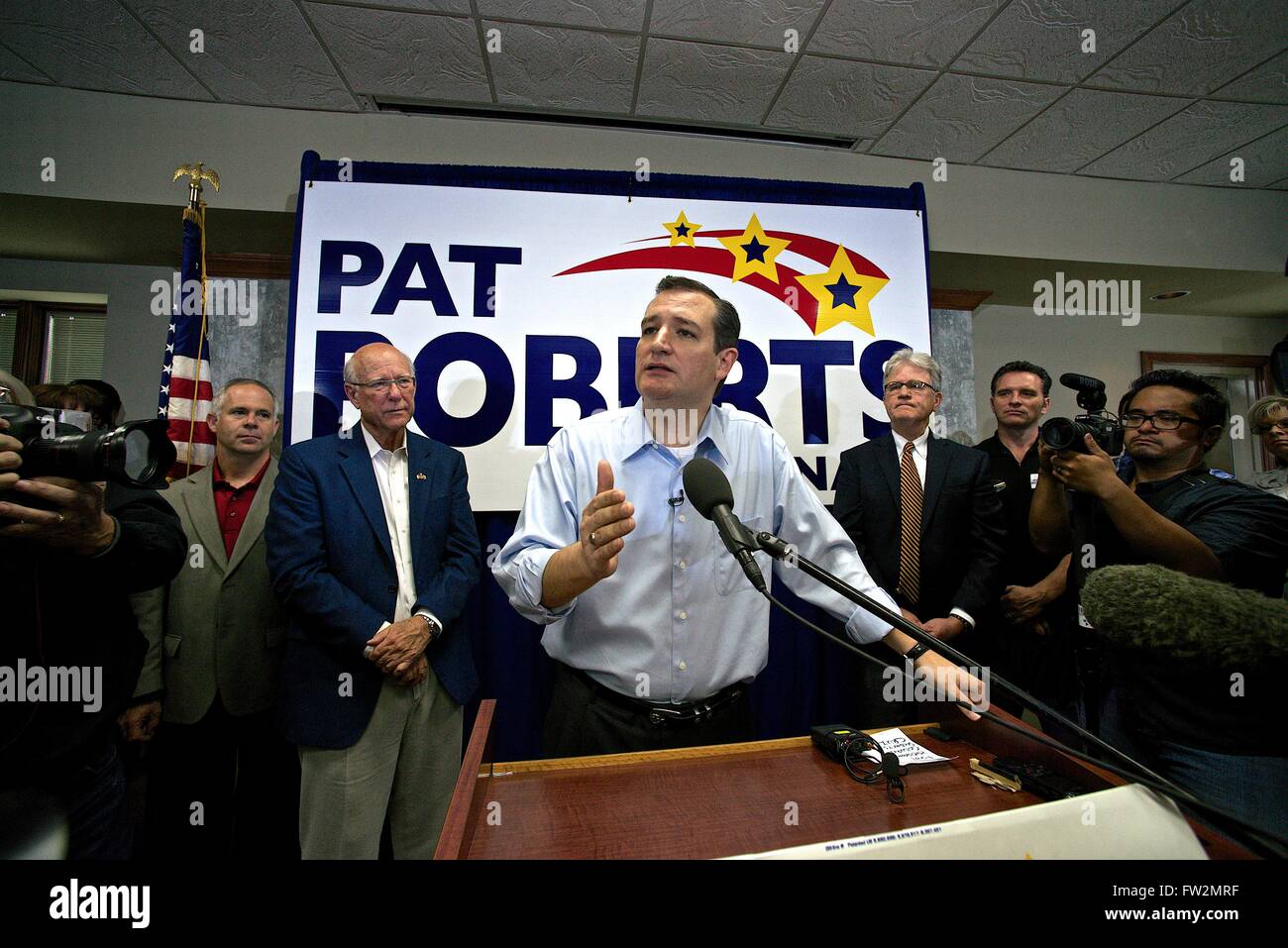 Wichita, Kansas, USA, 9th October, 2014 Senator Ted Cruz (R-TX) at ...