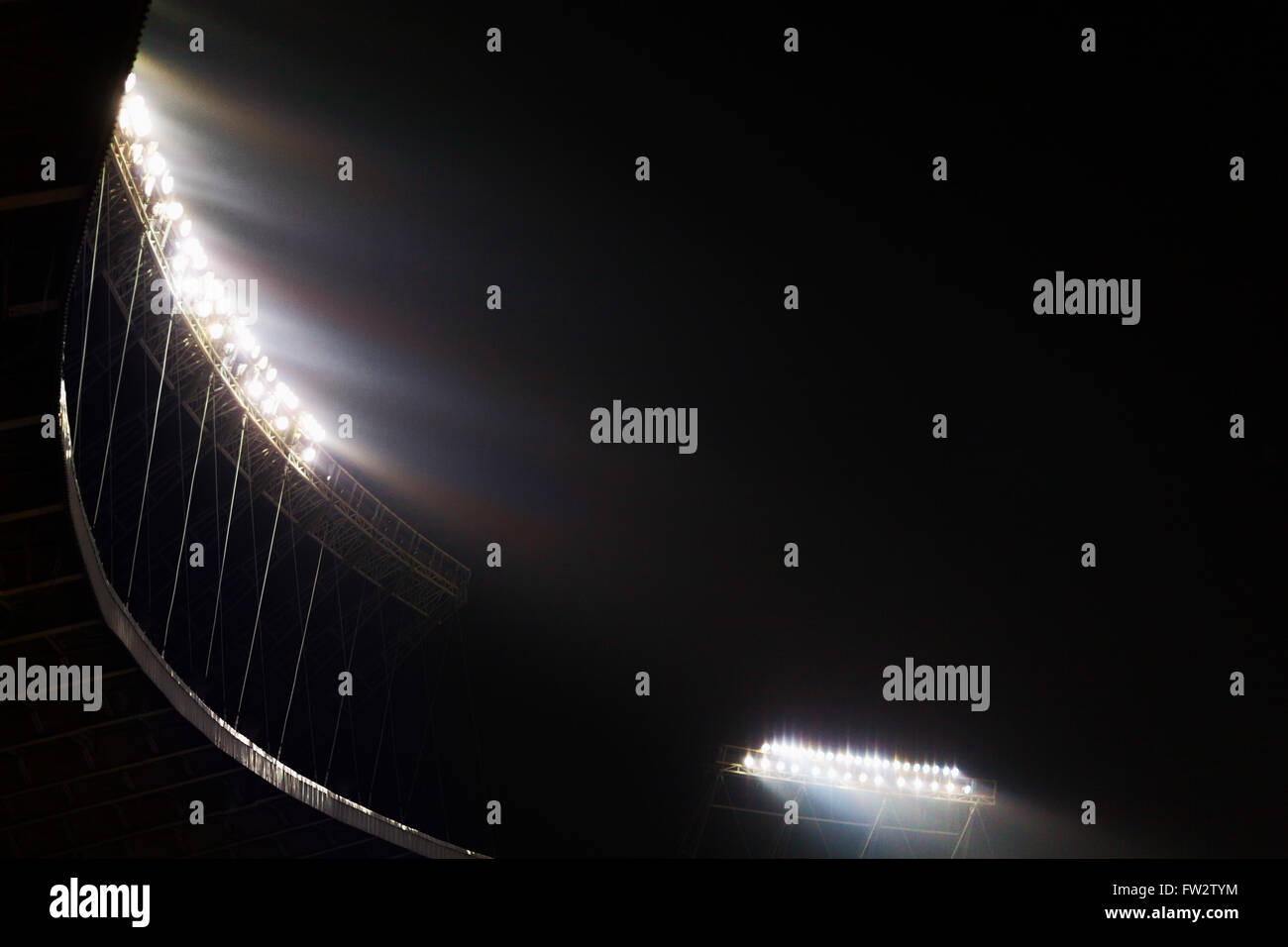 View of stadium lights at night Stock Photo - Alamy