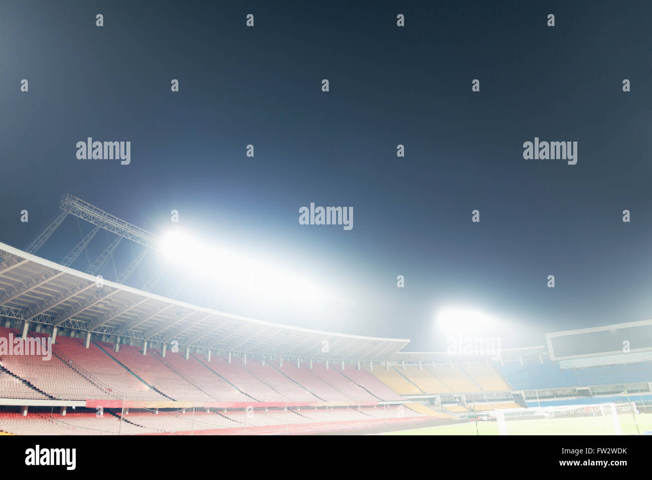 View of stadium lights at night Stock Photo - Alamy