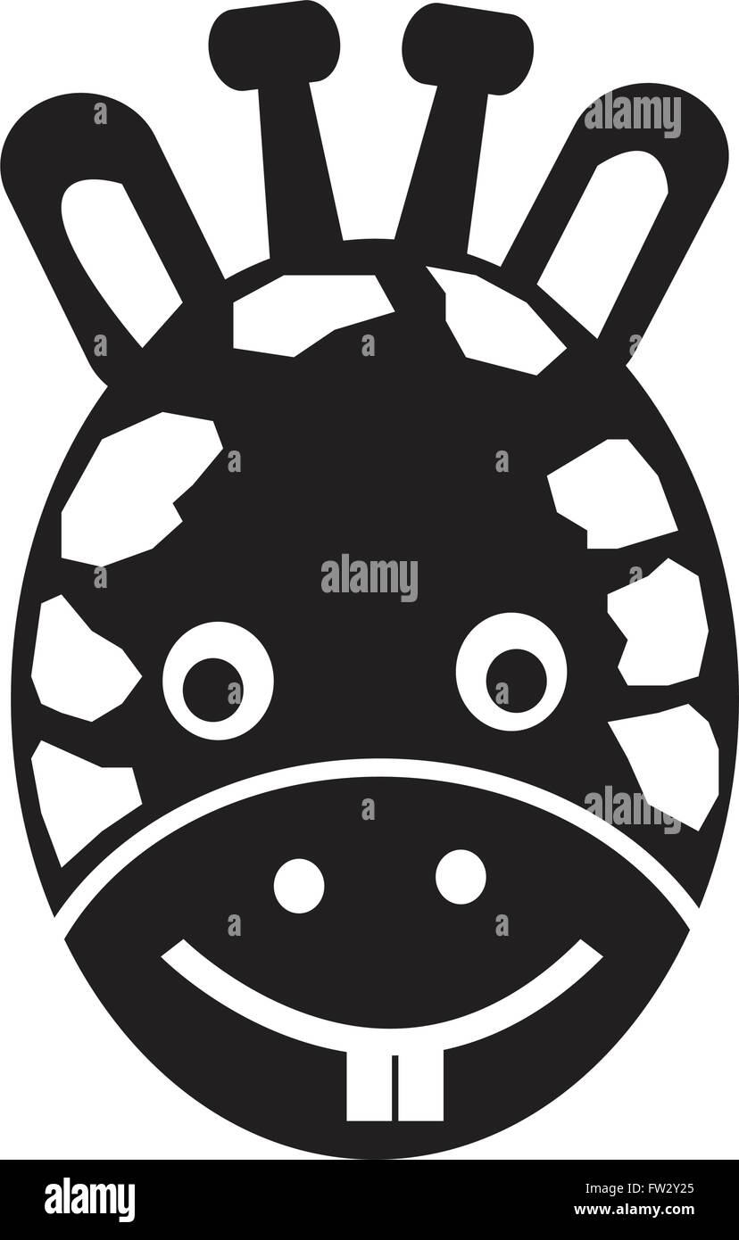 Giraffe Face emotion Icon Illustration sign design Stock Vector Image ...