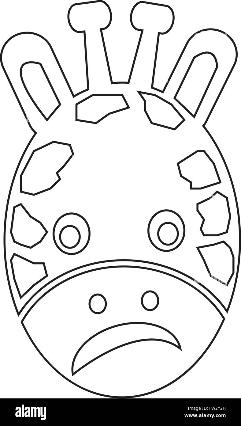 Giraffe Face emotion Icon Illustration sign design Stock Vector Image ...